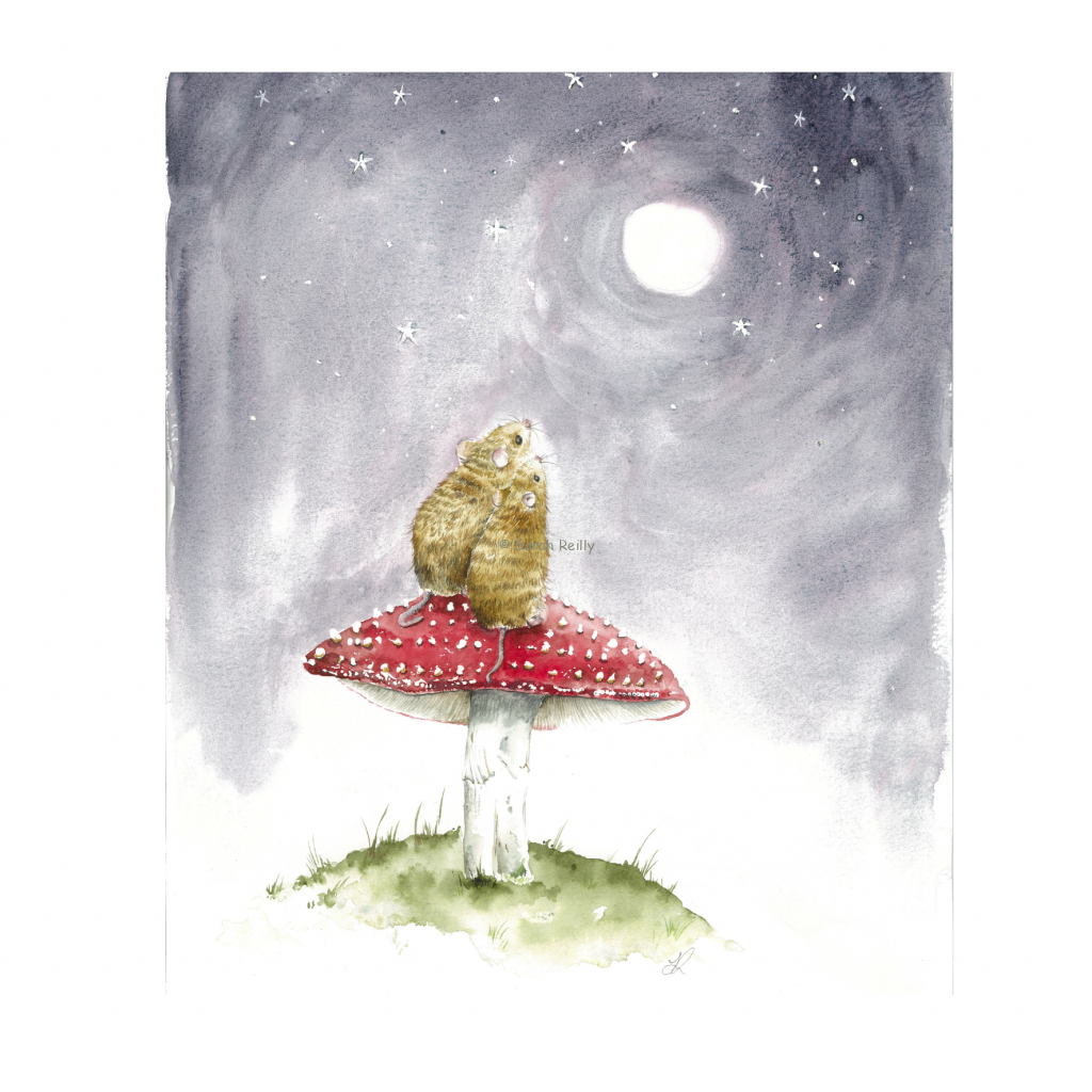 Moon Wishes Greeting Card - Love Country by Sarah Reilly