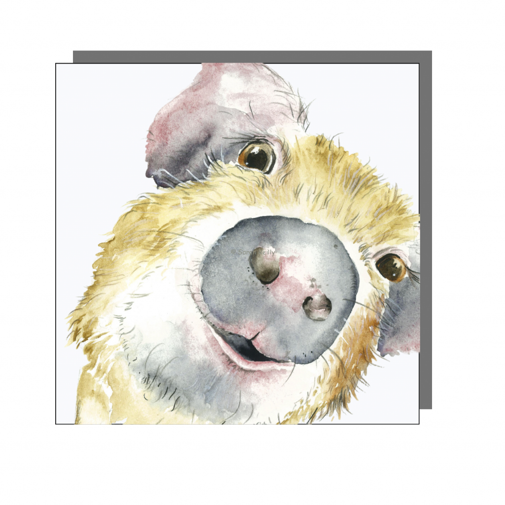 Pucker up Pinky Selfie Greeting Card - Love Country by Sarah Reilly